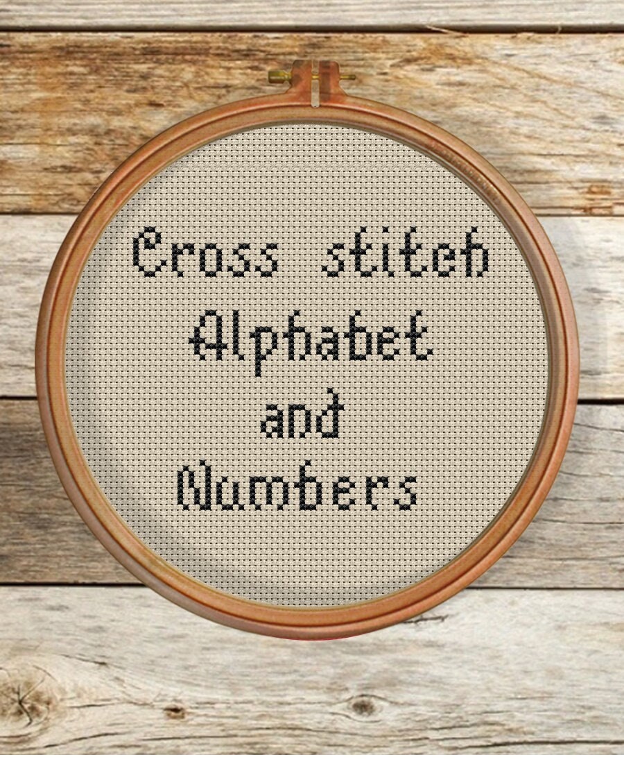 Cross Stitch Alphabet and Numbers Patternfancy Cursivemodern - Etsy