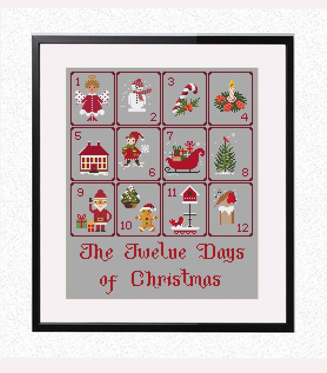 The Twelve Days of Christmas, Christmas Ornaments and Sampler, Modern ...