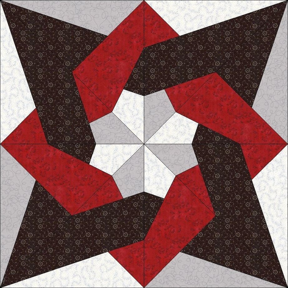 Digital PDF Quilt Block Pattern|tangled Star Quilt Block Pattern|modern ...