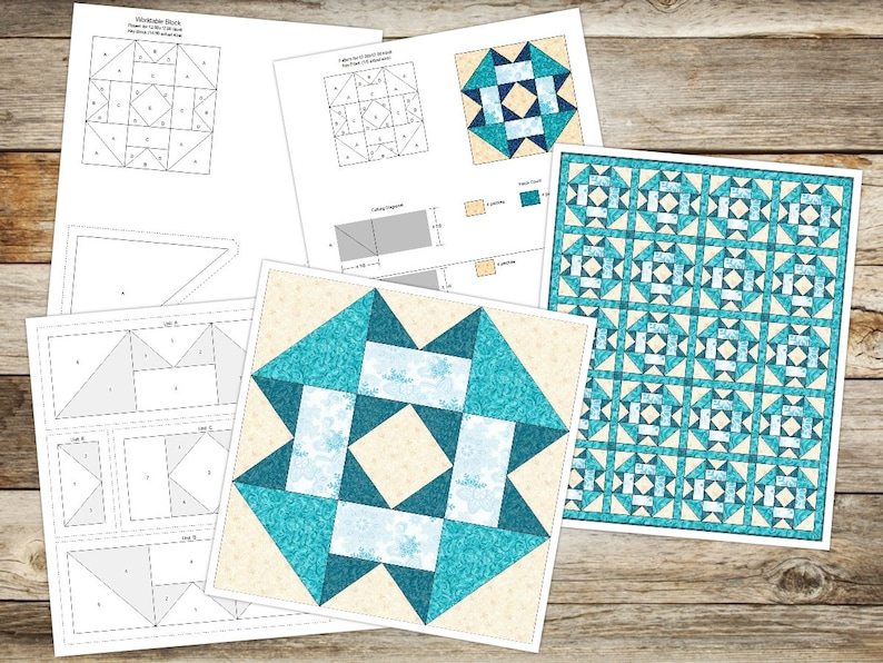 Digital PDF Quilt Block Patternquilt Block Churn Dashmodern | Etsy