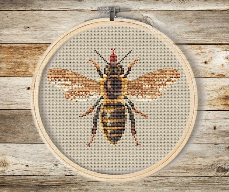 Honey Bee Cross Stitch Pattern Pdfcross Stitch Samplerflower | Etsy