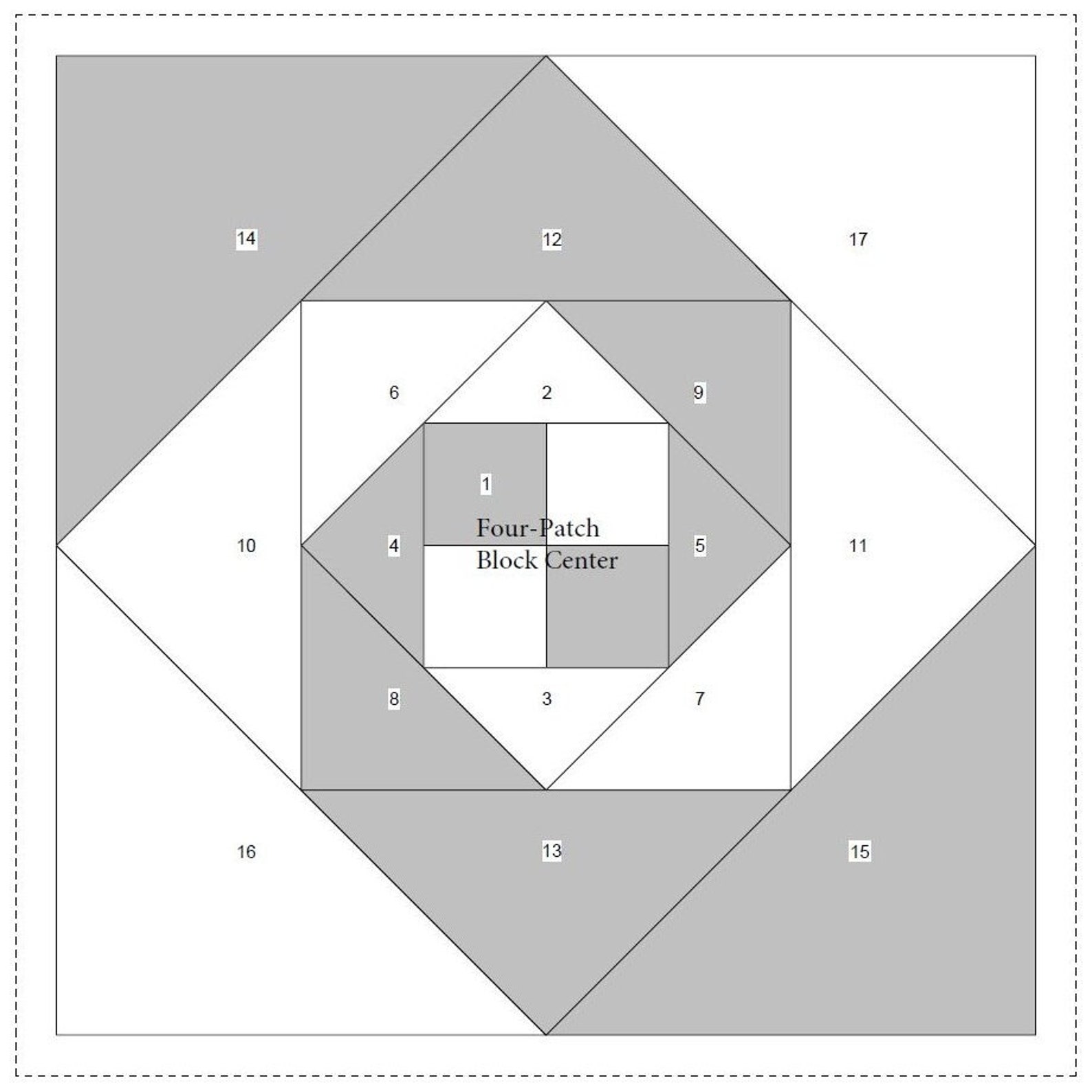 Foundation Paper Piecing (FPP) Templates|snail's Trail Quilt Block ...