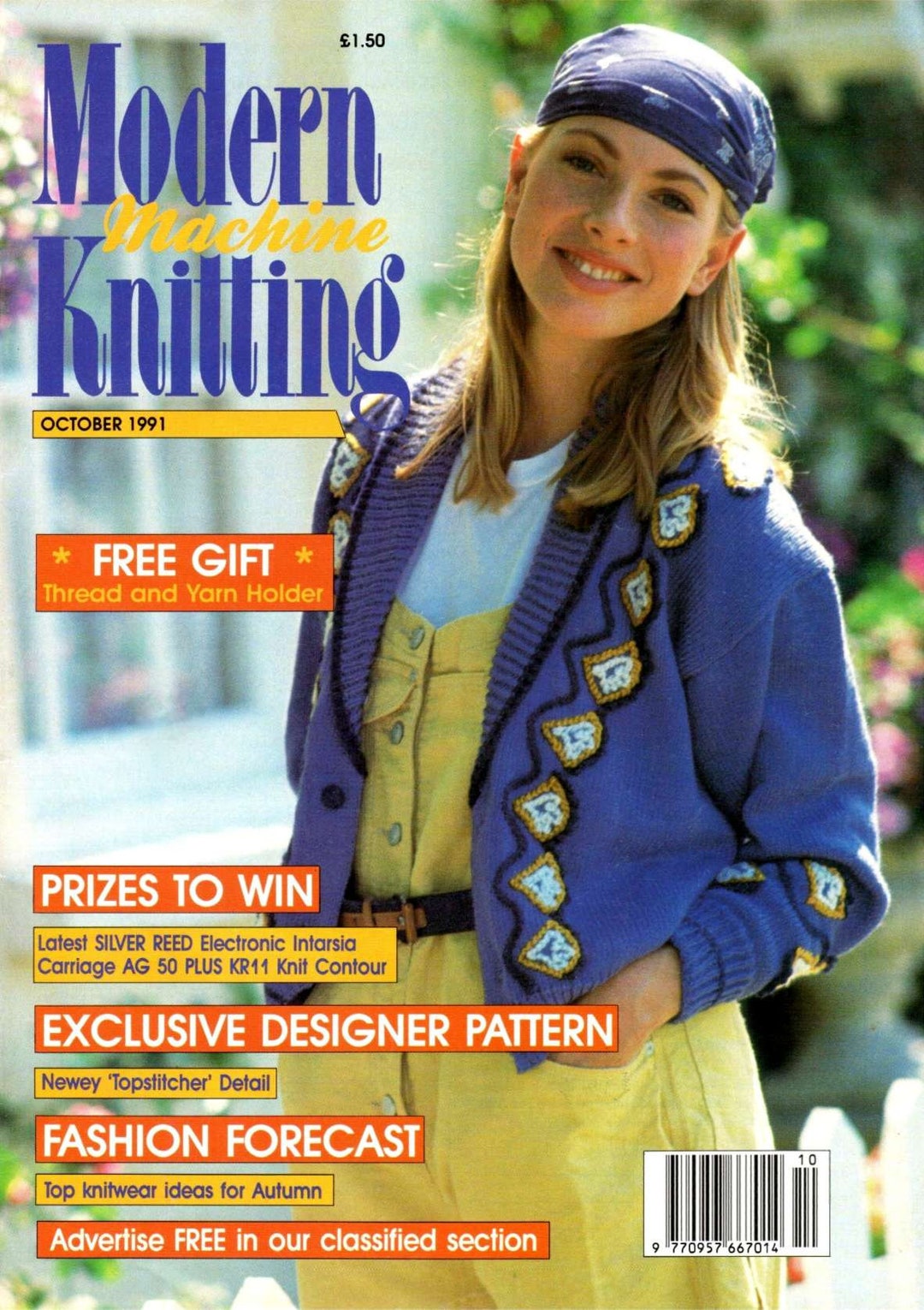 Vintage Knitting Machine Pattern Magazine|modern Machine Knitting OCT ...