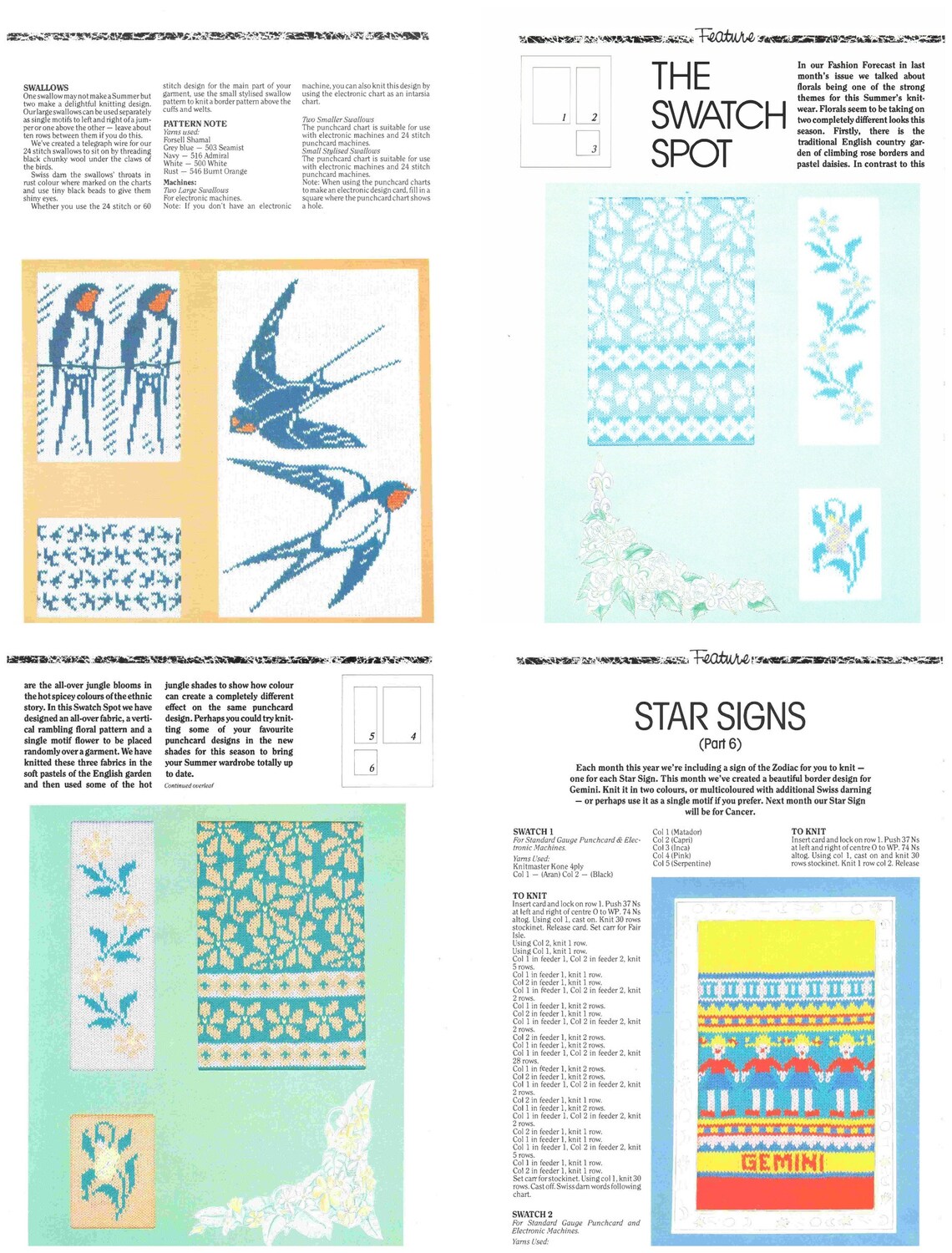Vintage Knitting Machine Patterns Magazine Modern Machine Knitting June