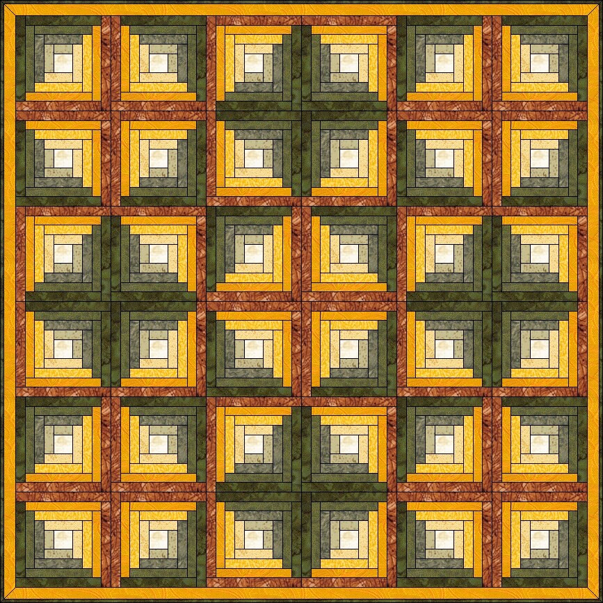 Digital Pdf|classic Log Cabin Quilt Block Pattern|modern Patchwork ...