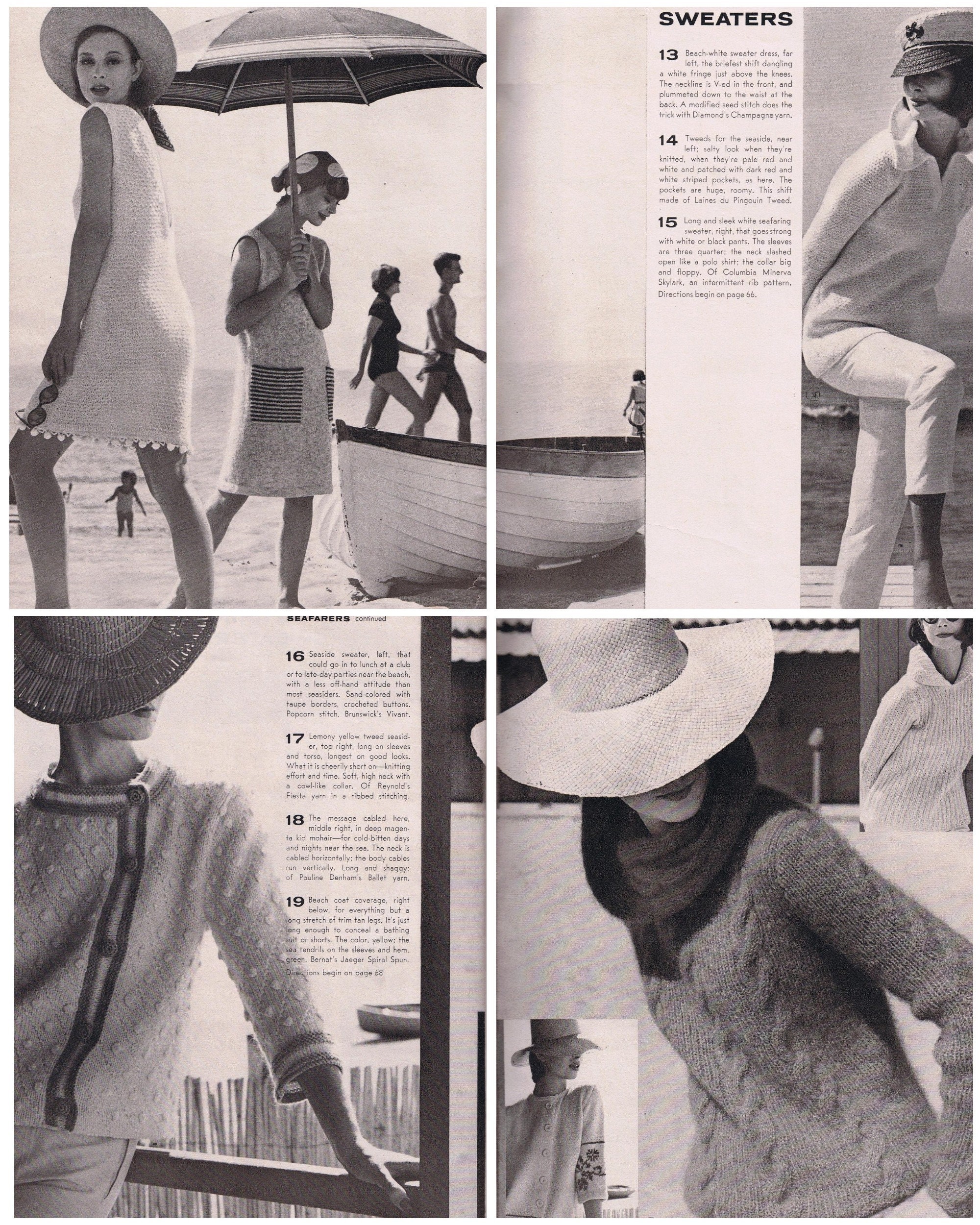 Vintage Knitting Pattern Magazine|vogue Knitting Book|spring-summer ...