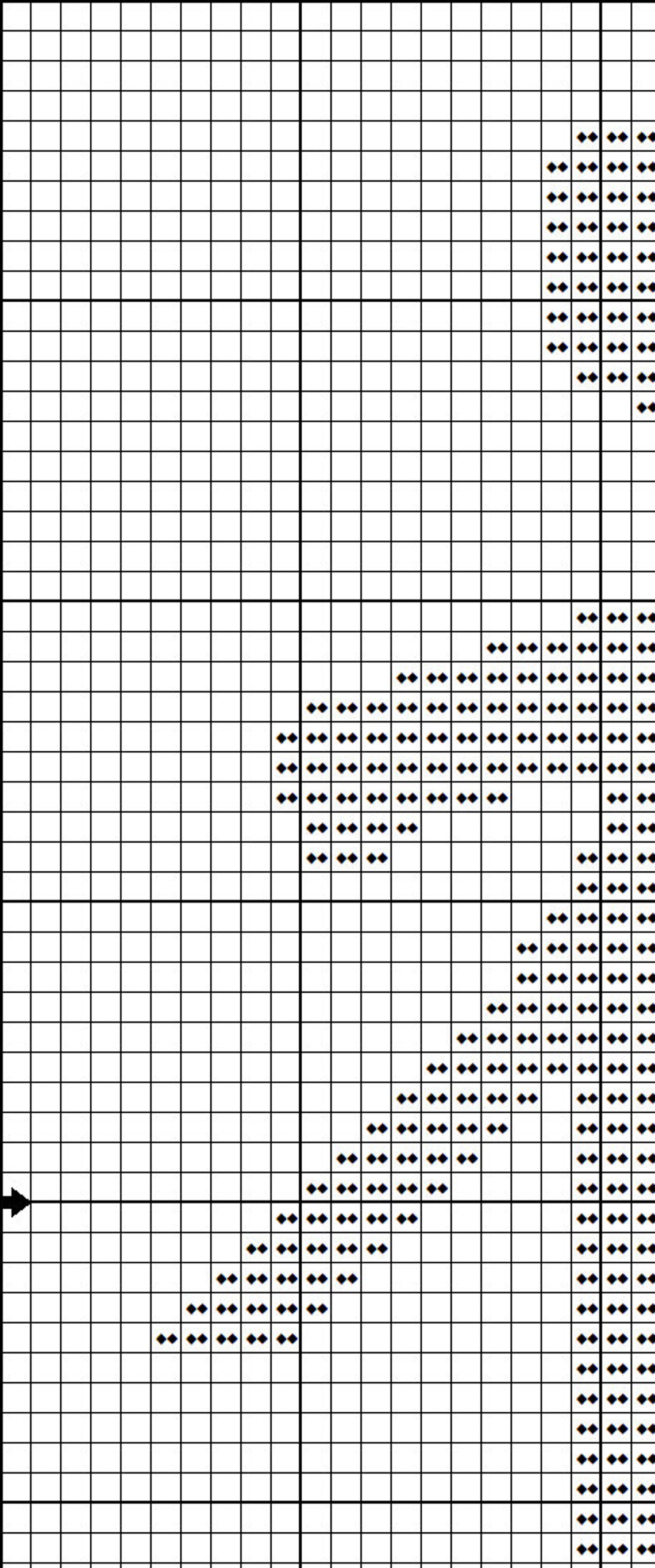 Chinese Symbol Blessing, Good Fortune, Cross Stitch Pattern, PDF ...