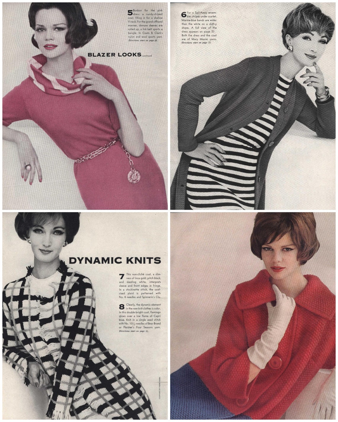 Vintage Vogue Knitting Magazine | Spring-summer 1962 (PDF Pattern) - Etsy