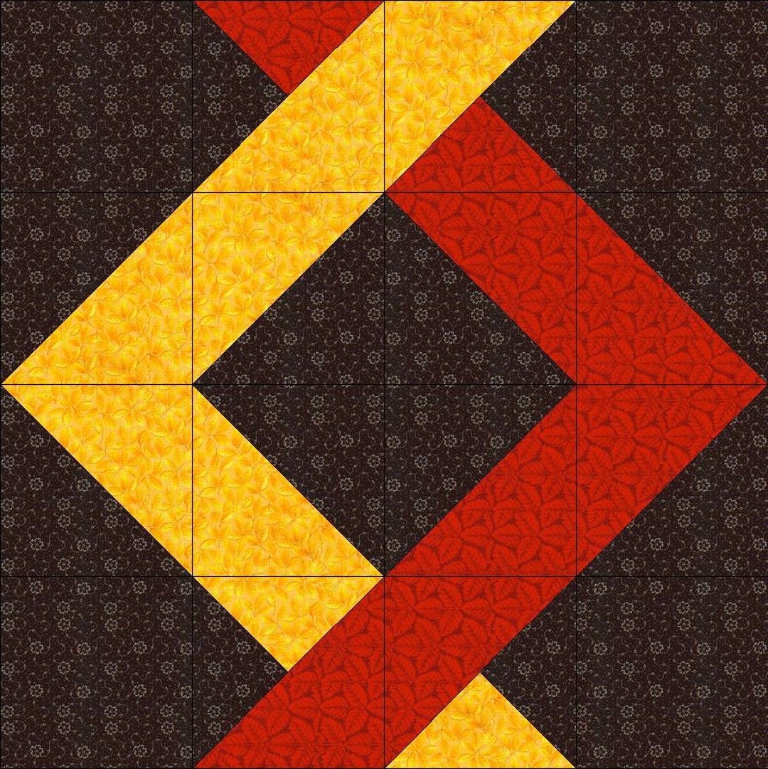 Digital PDF Quilt Block Pattern|woven Chevron Quilt Block Pattern ...