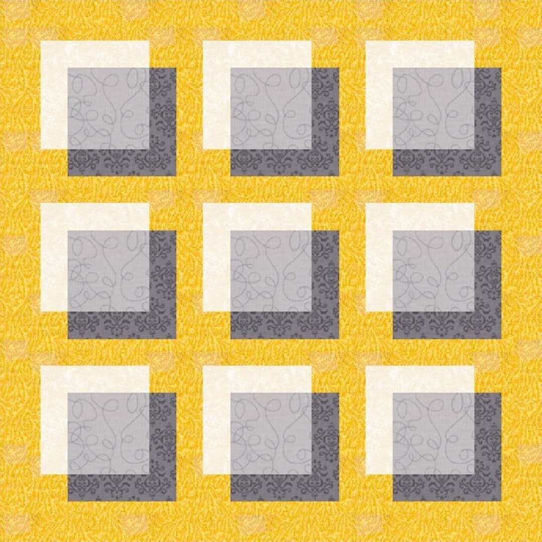 Digital Pdf|transparent Squares Quilt Block Pattern|log Cabin Quilt ...