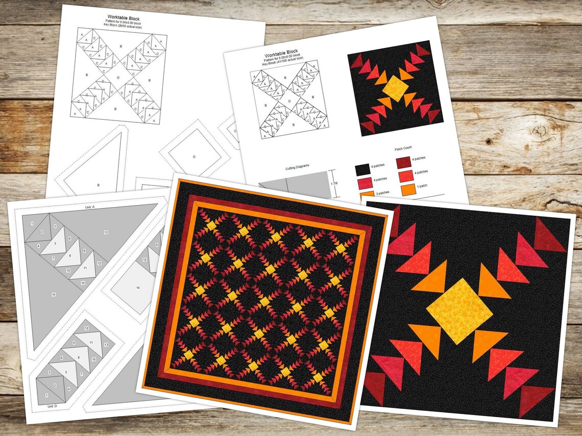 Digital PDF Quilt Block Patternwild Goose Chase Block - Etsy