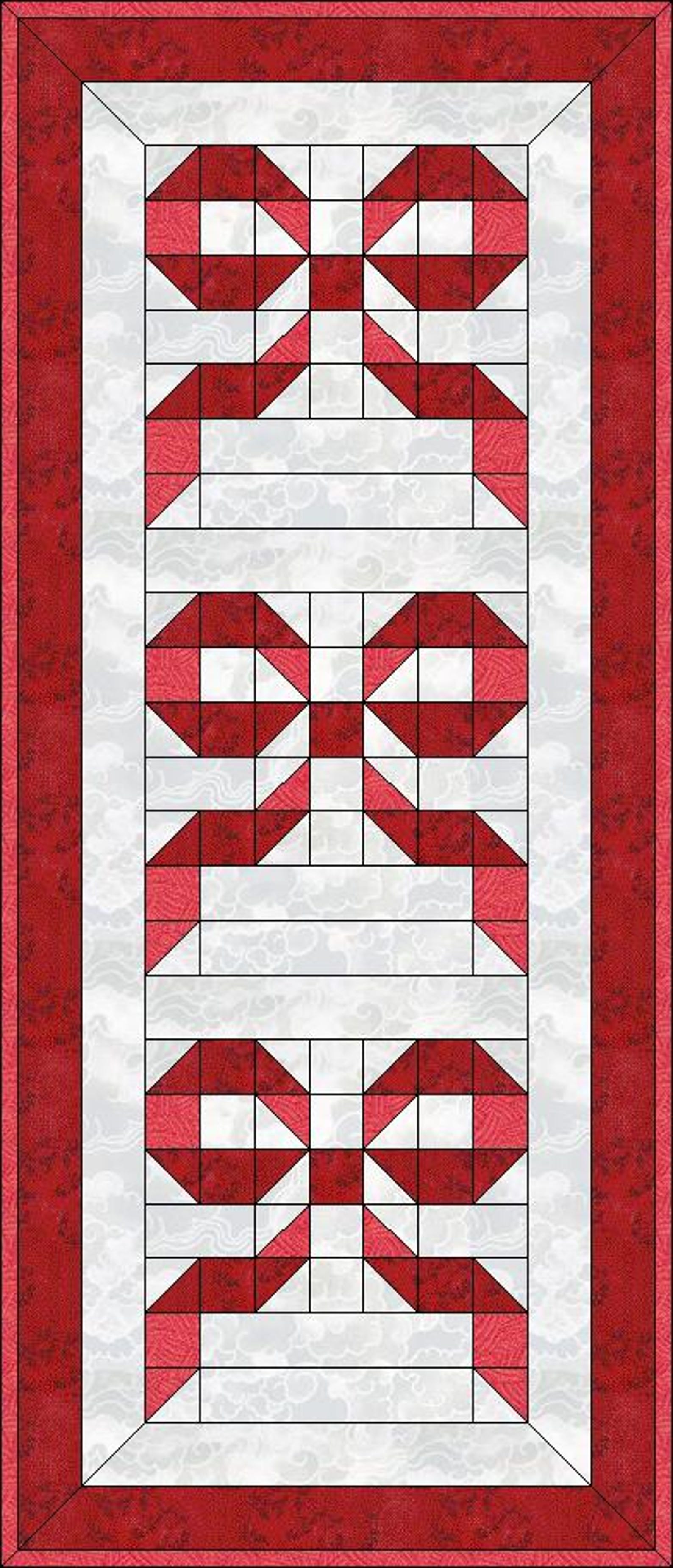 Digital PDF | Ribbon Bow Quilt Block Pattern | Modern Patchwork ...