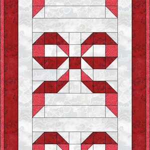 Digital PDF | Ribbon Bow Quilt Block Pattern | Modern Patchwork ...