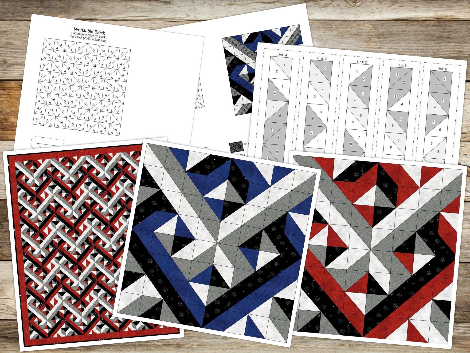 Digital PDF Quilt Pattern|quilt Interwoven Design|modern Patchwork ...