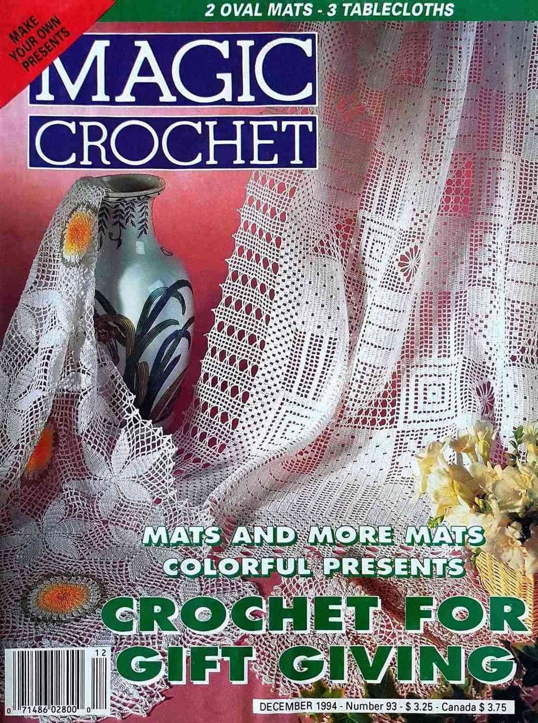 Vintage Crochet Pattern Magazine|magic Crochet #93 December 1994|33 ...
