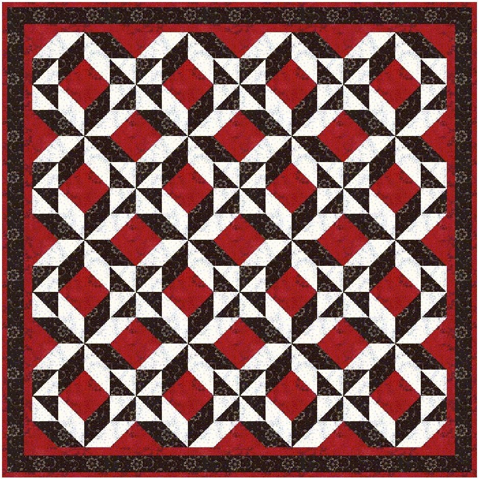 Digital PDF Quilt Block Pattern3d Design Quilt Block Pattern - Etsy