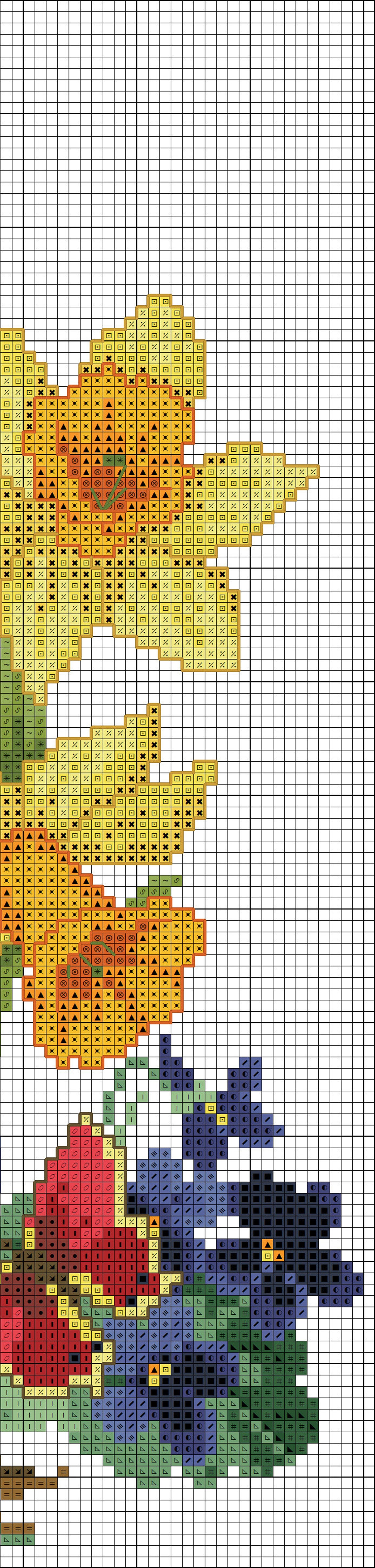 Spring Flowers Cross Stitch Pattern, Modern Cross Stitch Pattern ...