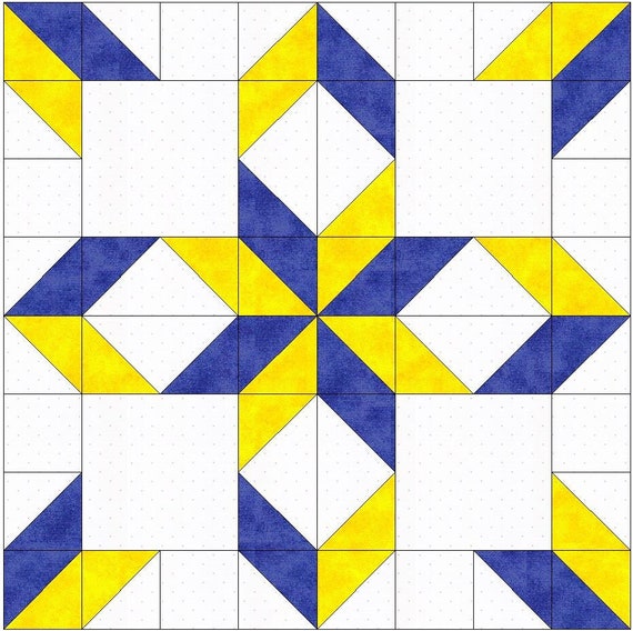 Digital PDF Quilt Block Patternwest Virginia Quilt Block | Etsy