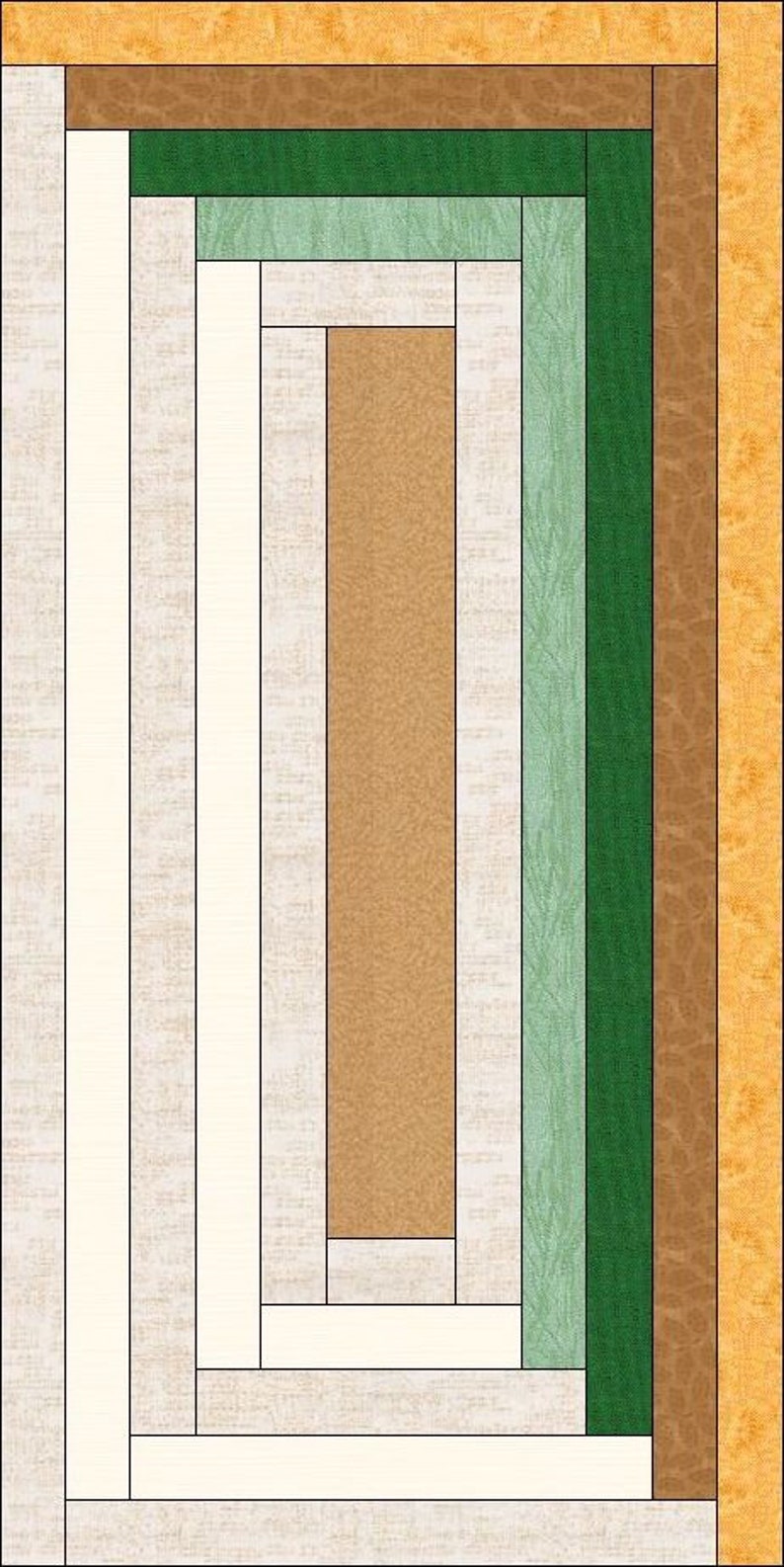 Digital Pdf|log Cabin Cross Quilt Block Pattern|classic Log Cabin ...