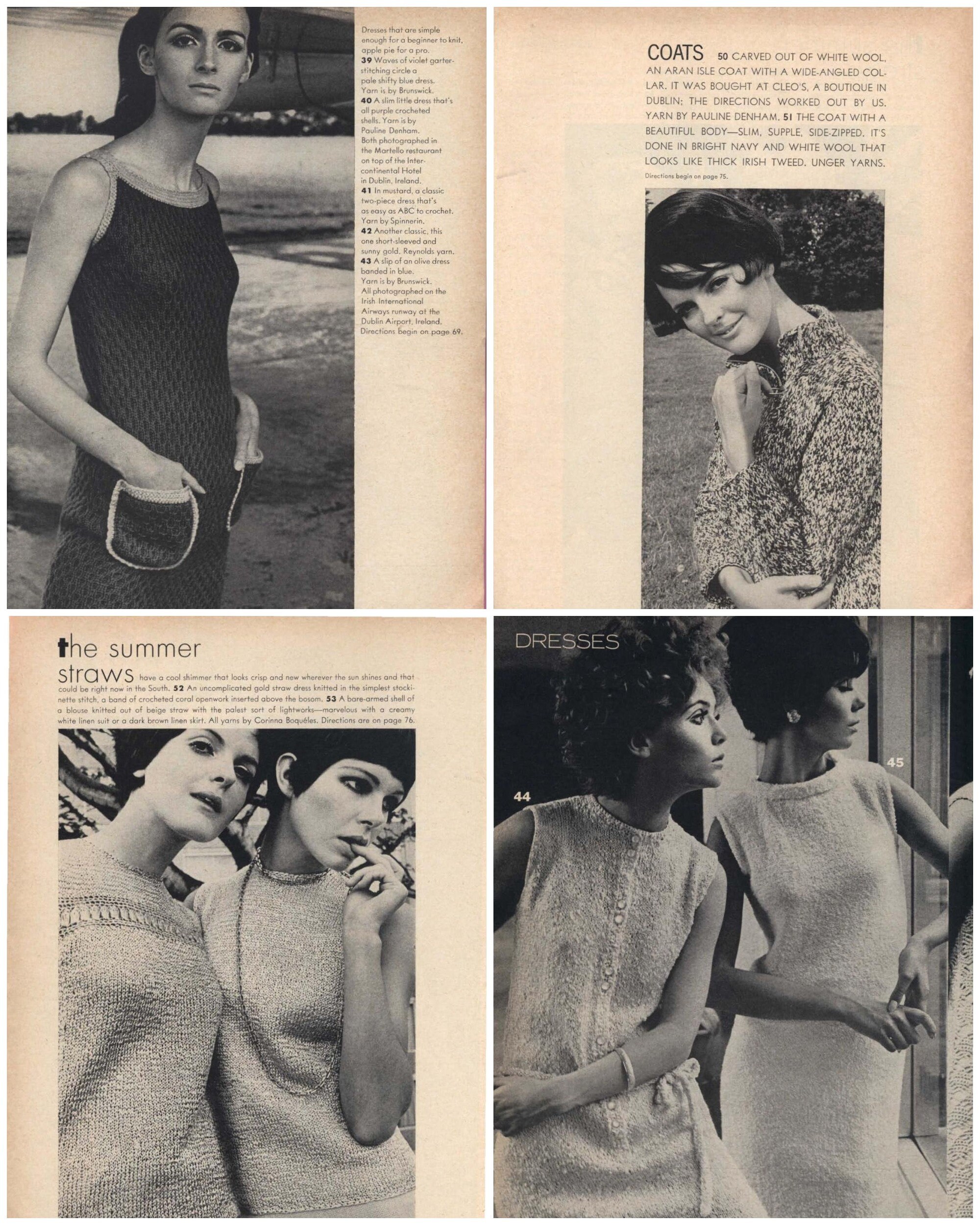 Vintage Knitting Pattern Magazine|vogue Knitting|spring-summer 1968 ...