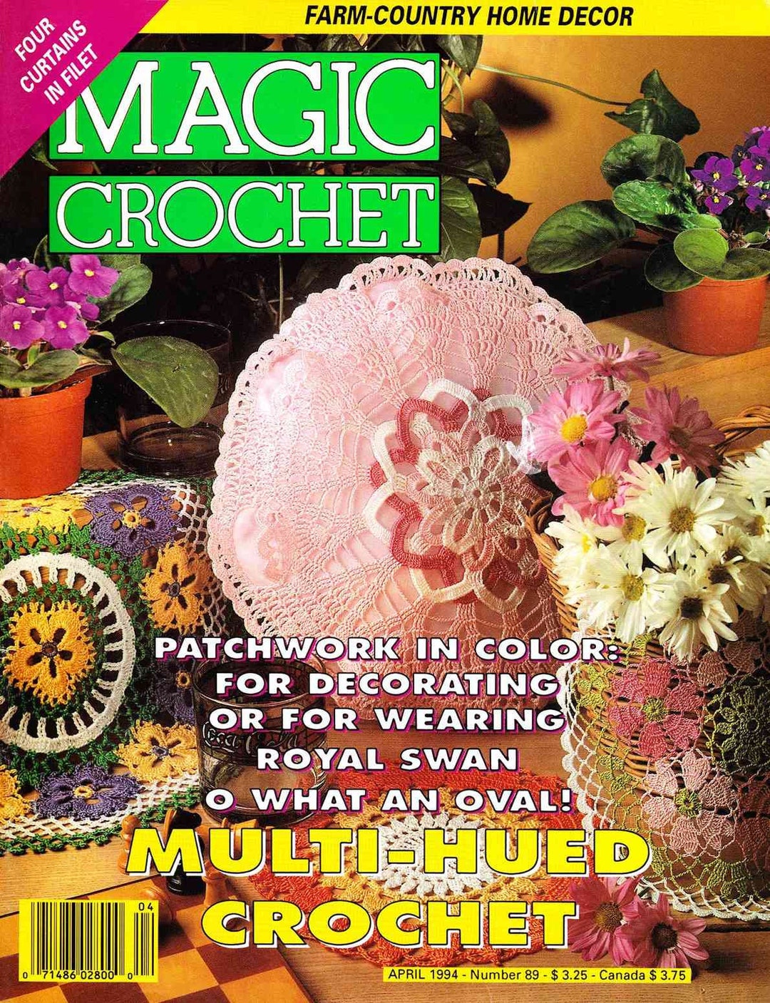 Vintage Crochet Pattern Magazine|magic Crochet #89 April 1994|30 ...