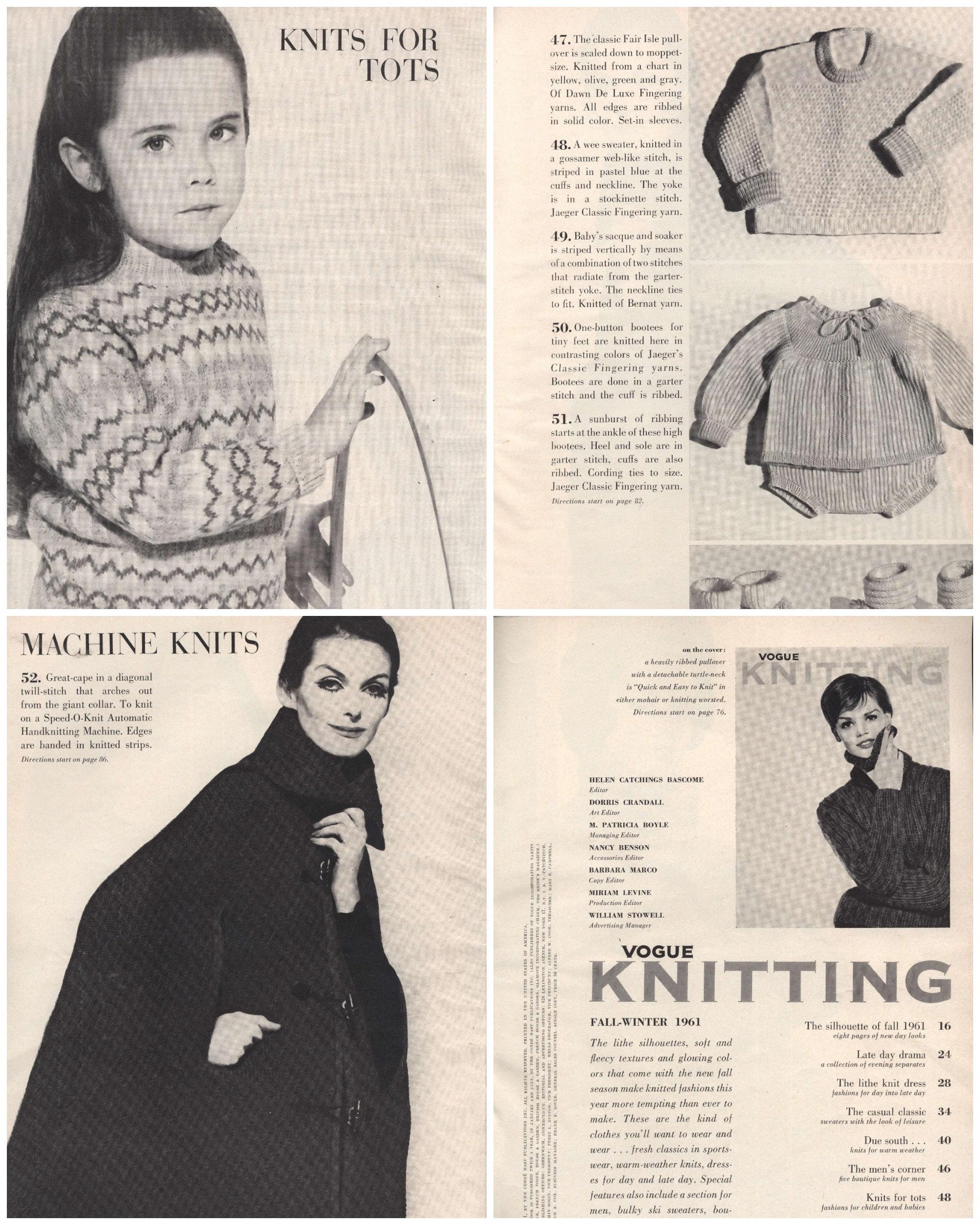 Vintage Knitting Pattern MagazineVOGUE KnittingFall-Winter | Etsy