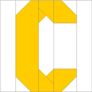 Foundation Paper Piecing (FPP) Templates|alphabet Quilt Block Pattern ...