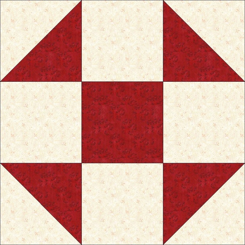Digital PDF|54-40 or Fight Quilt Block Pattern Two Color|modern ...