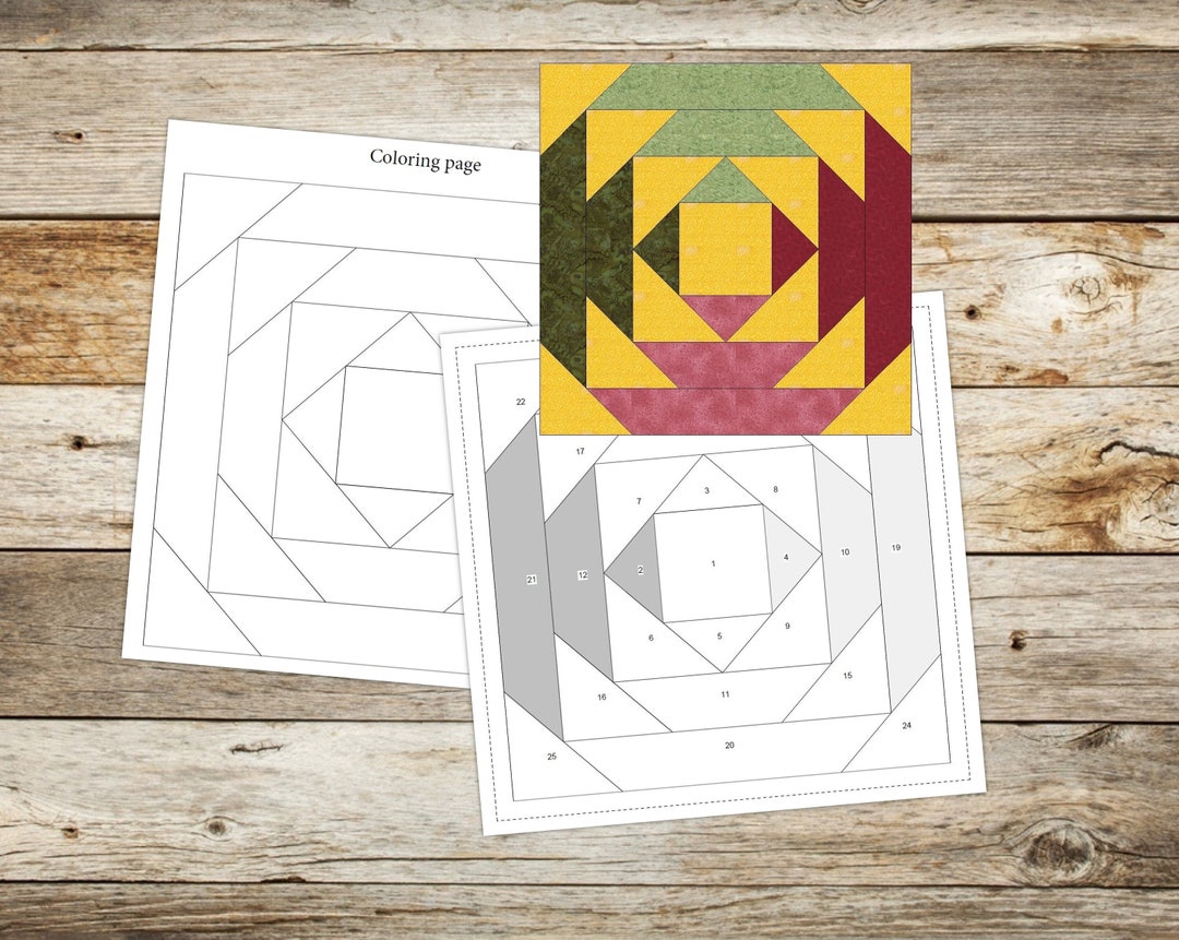 Foundation Paper Piecing (FPP) Templates|pineapple 2 Log Cabin Quilt ...