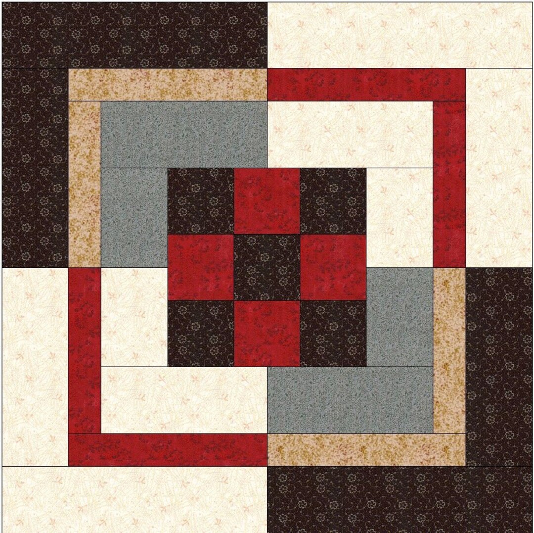 Digital PDF Quilt Block Pattern|nine Patch Bento Box Quilt Block|modern ...