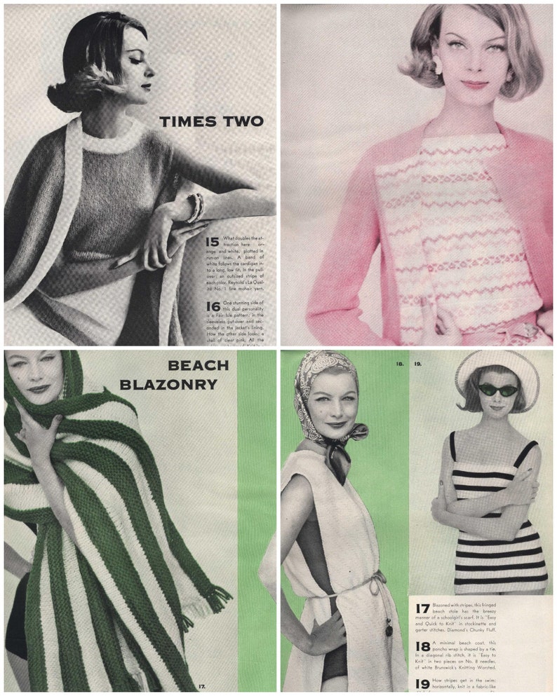 Vintage Knitting Pattern Magazinevogue Knittingspring-summer | Etsy