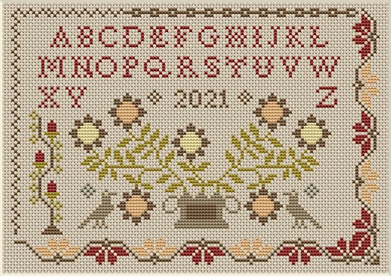 Primitive Cross Stitch Pattern PDF Cross Stitch Pattern - Etsy