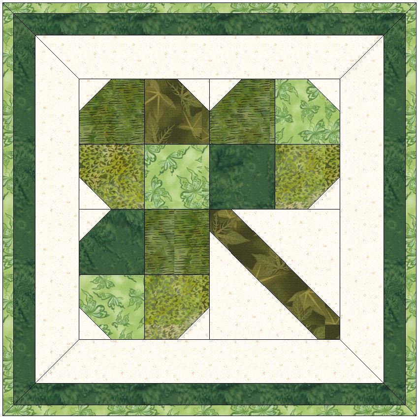 Digital PDF Quilt Block Patternthree Leaf Clover Quilt Block - Etsy