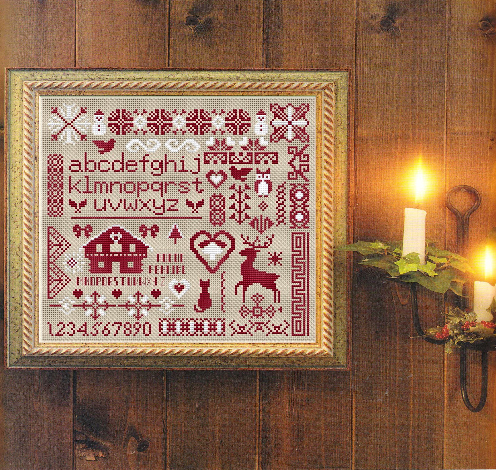 Mini Quaker Sampler Christmas Cross Stitch Patternprimitive - Etsy