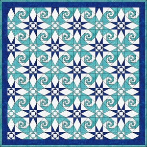 Digital PDF Quilt Block Pattern|storm at Sea and Snail Trail Quilt ...