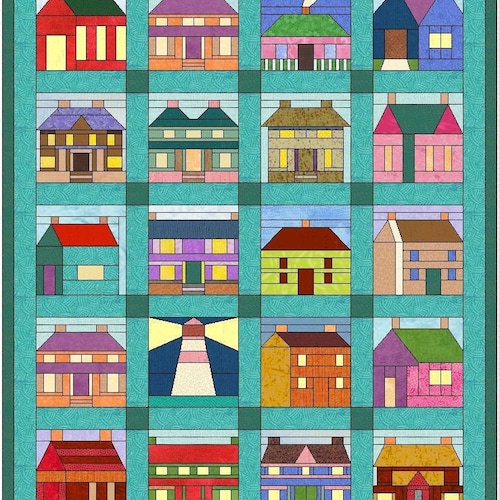 Shaker House Quilt Block Pattern Download - Etsy