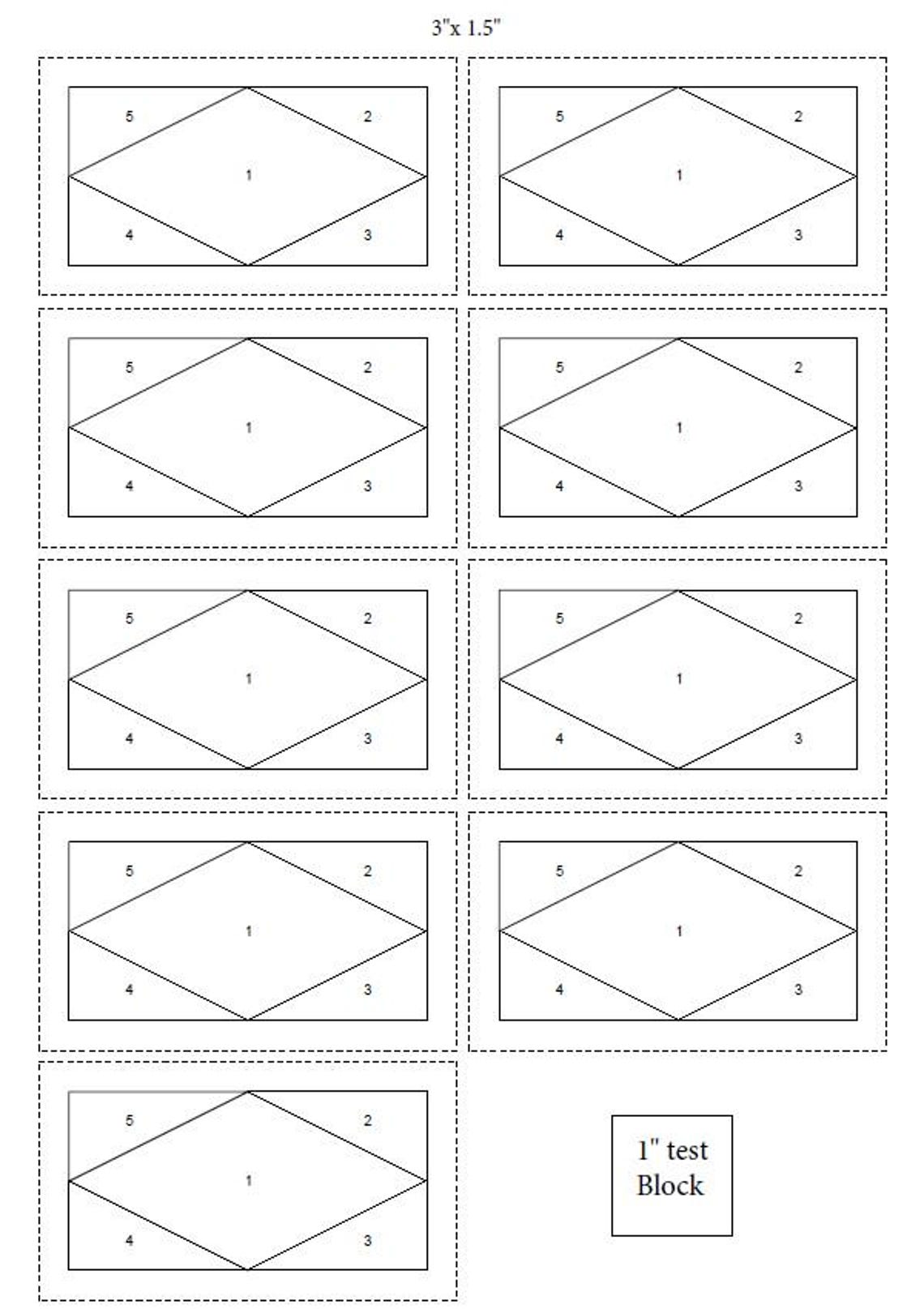 Foundation Paper Piecing (FPP) Templates, Diamond Border Quilt Block ...