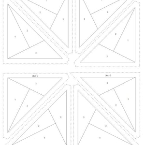 Foundation Paper Piecing (FPP) Templates|blazing Star Quilt Block ...