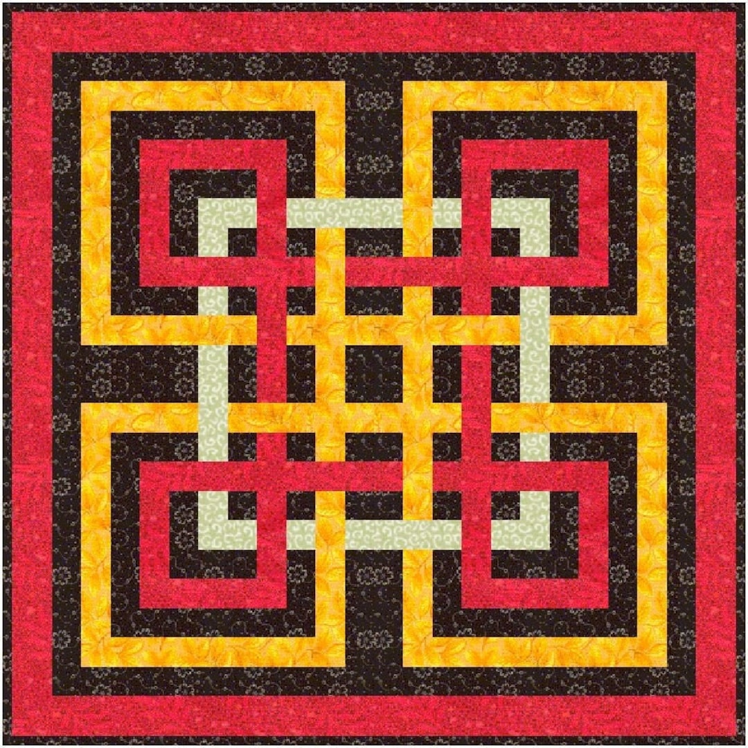 Gordian Knot Quilt Block Pattern: Modern Patchwork (digital PDF) - Etsy