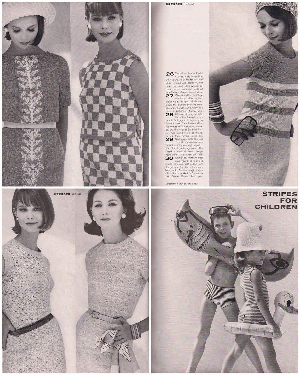 Vintage Knitting Pattern Magazine|vogue Knitting Book|spring-summer ...