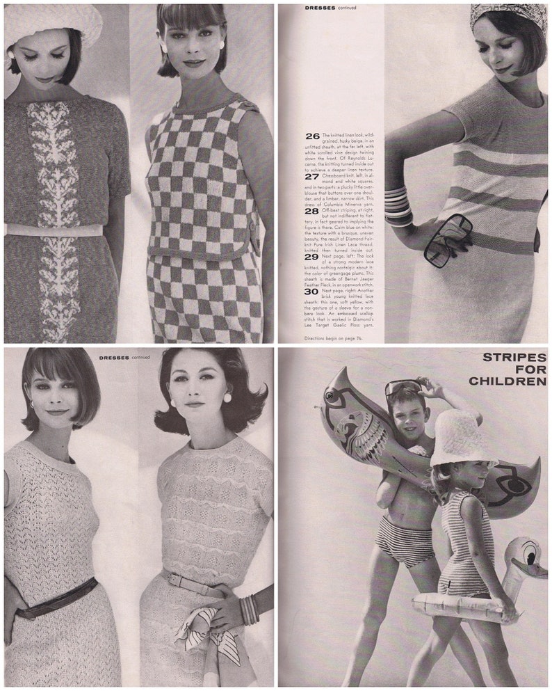 Vintage Knitting Pattern Magazine|vogue Knitting Book|spring-summer ...