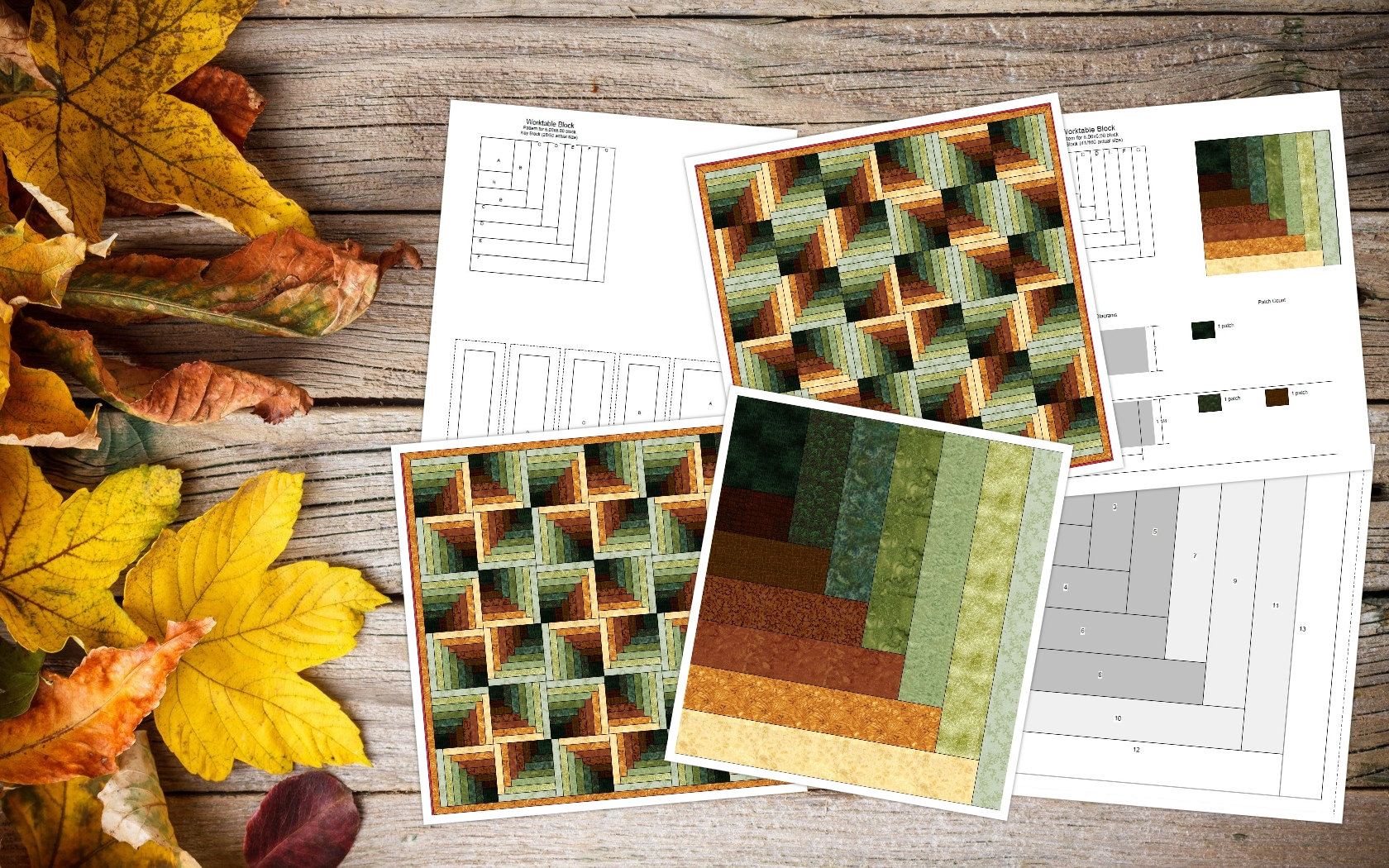 Digital PDF Quilt Block Patternlog Cabin Chevron Quilt | Etsy