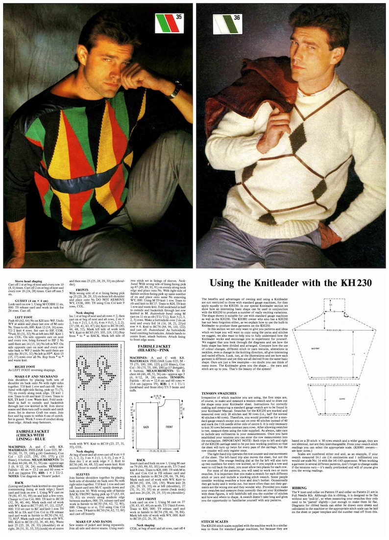 Vintage Knitting Machine Patterns Magazine|brother Fashion Vol.5 ...