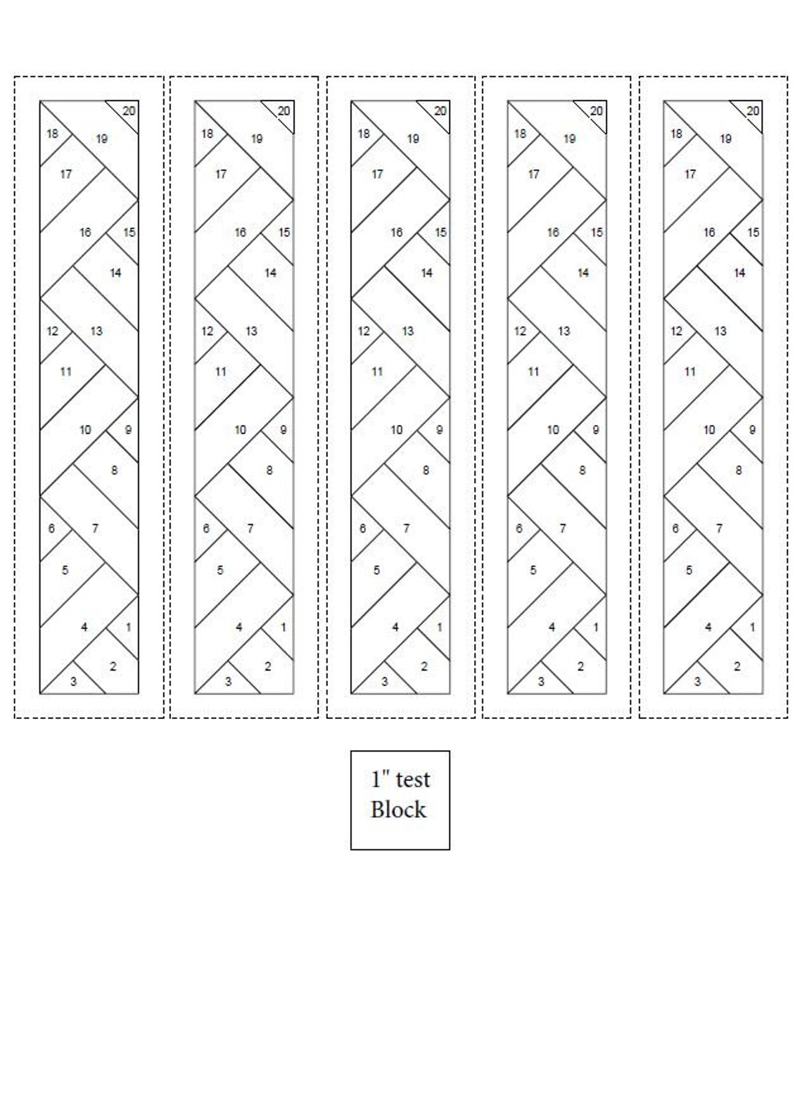 Foundation Paper Piecing (FPP) Templates | Twisted Quilt Border Pattern ...