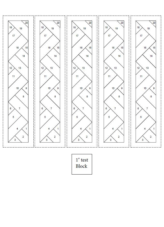 Foundation Paper Piecing (FPP) Templates | Twisted Quilt Border Pattern ...