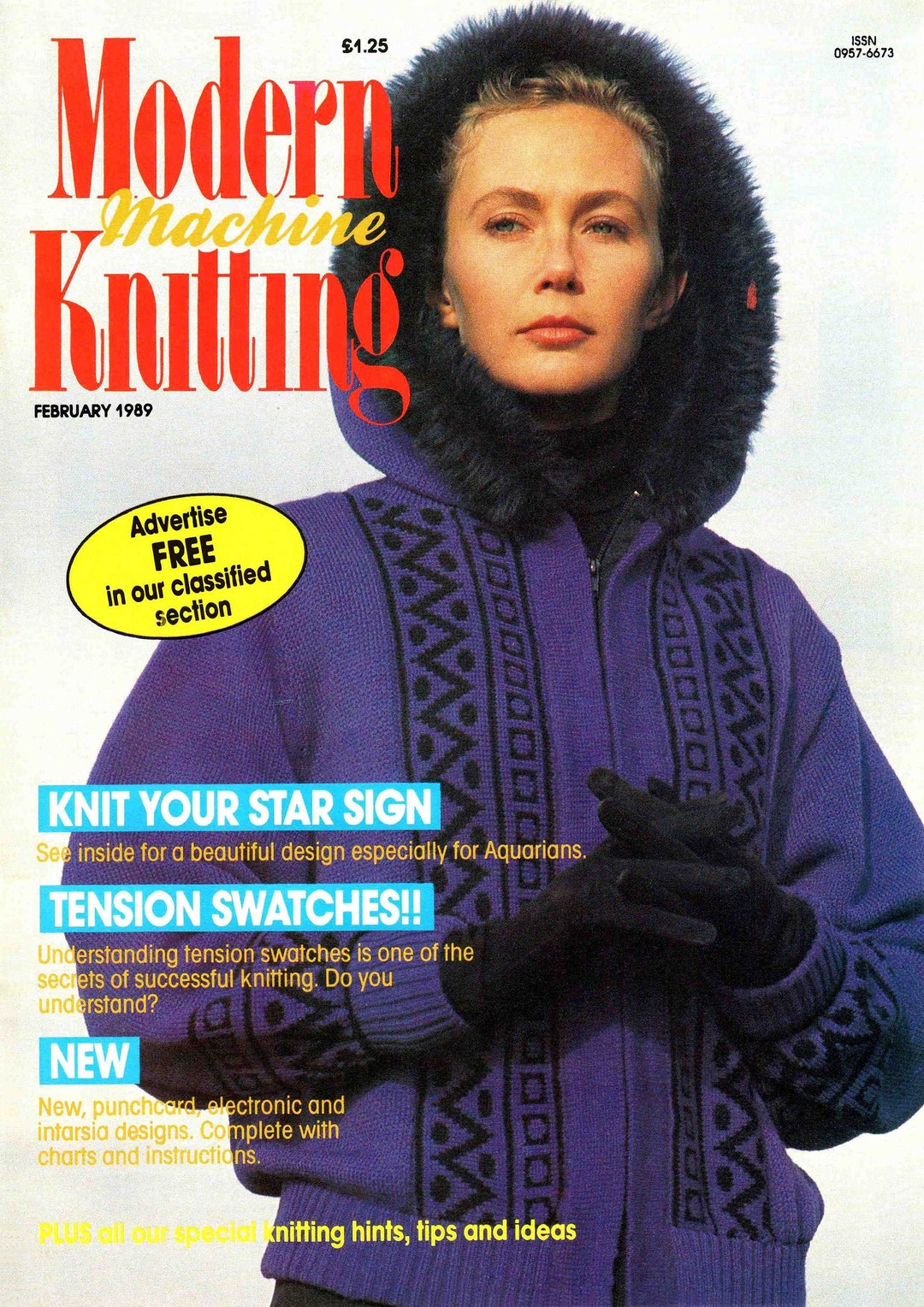 Vintage Knitting Machine Pattern Magazine|modern Machine Knitting Febr ...