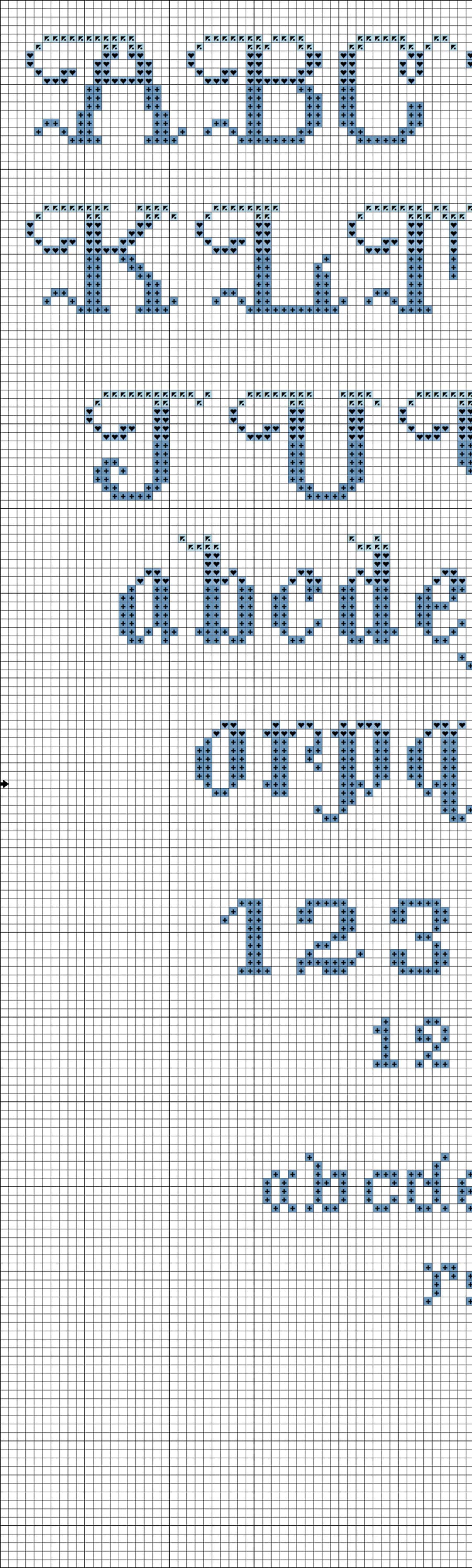 Cross Stitch Alphabet and Numbers Patternfancy Cursivemodern - Etsy