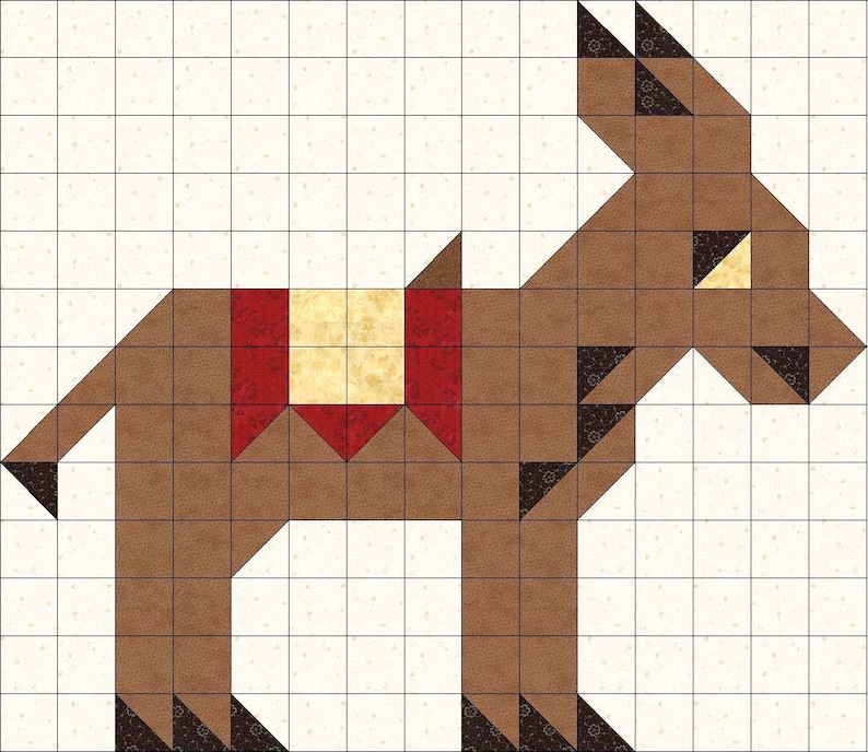 Digital PDF Quilt Block Pattern|giddap Quilt Block Pattern|modern ...