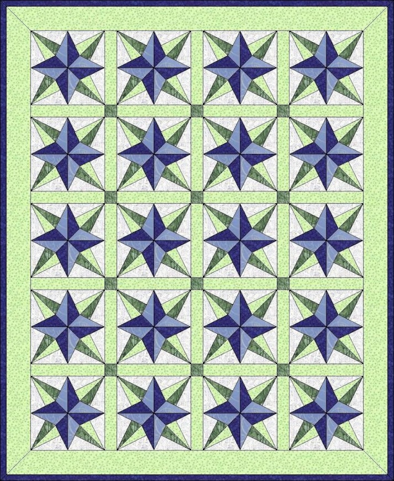Digital PDF Quilt Block Patternblazing Star Quilt Block | Etsy