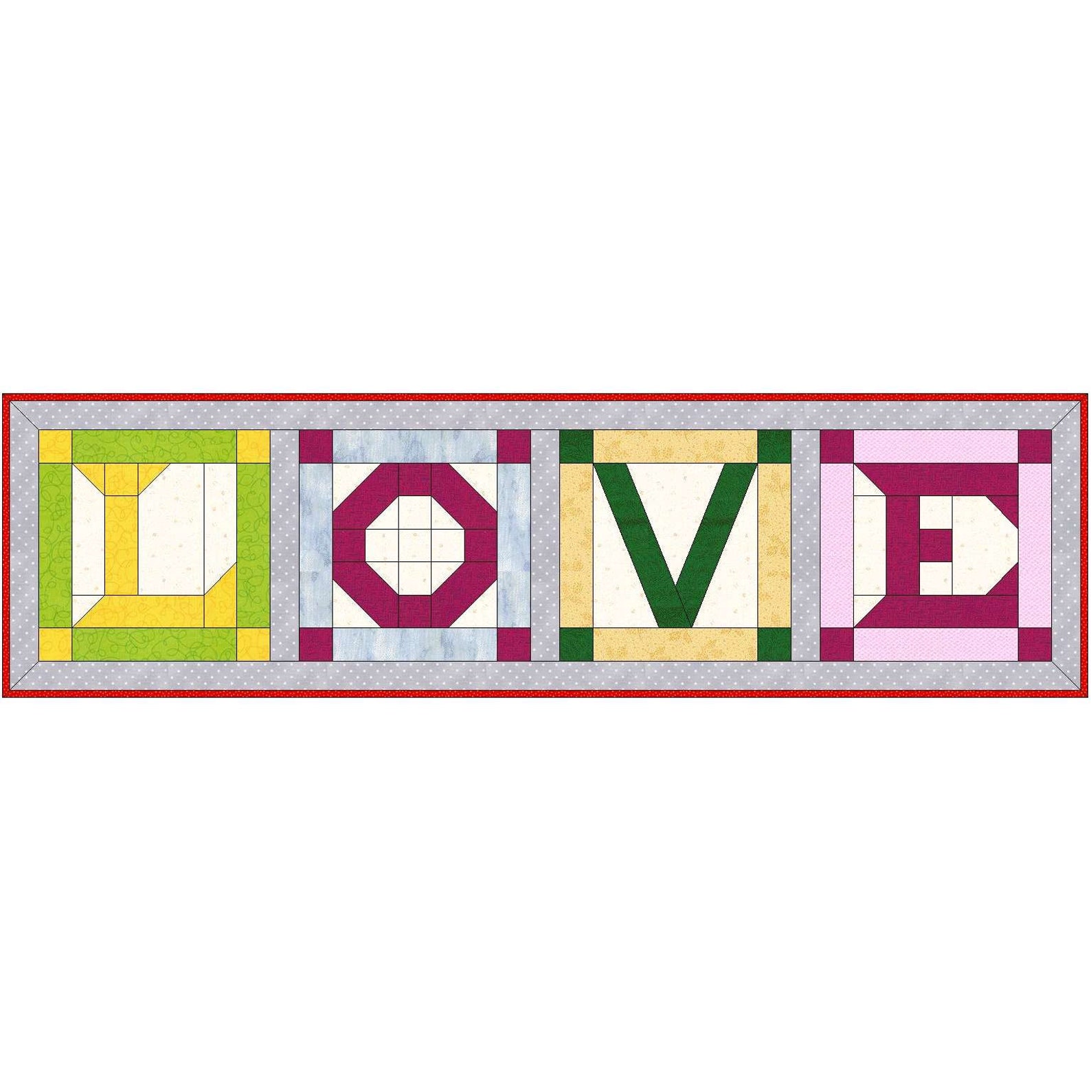 Digital PDF Quilt Block Pattern|alphabet Quilt Block Pattern|modern ...